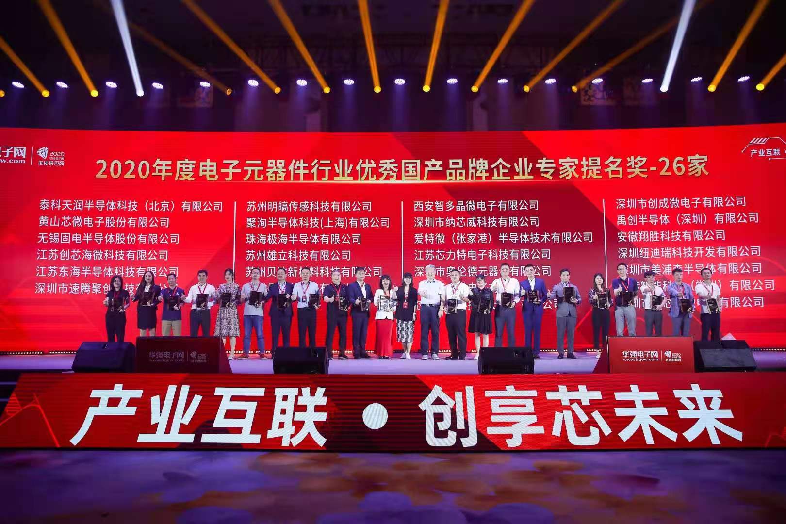 Geehy | 极海获电子元器件行业优秀国产品牌企业专家提名奖